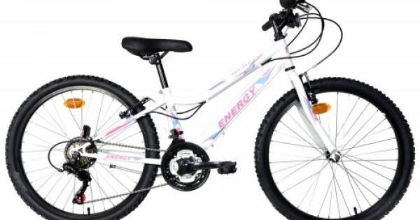 ENERGY ΠΑΙΔΙΚΟ ΓΥΝΑΙΚΕΙΟ ΠΟΔΗΛΑΤΟ THUNDER 24'' ΜΕ 18 ΤΑΧΥΤΗΤΕΣ WHITE